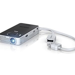 Philips PPX4350WIFI/INT Pocket Projector, 50 Lumens, LED, HDMI, 60 Inches Display, Bluetooth, Wireless, USB, 4,6 Oz