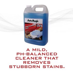 Auto Magic Vinyl/Leather Cleaner for Removing Automotive Interiors Stains - 128 Fl Oz