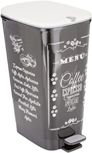 kiss kis 8071900 1790 01 waste bin 45 l chic coffee menu display24 teenager plastic multicolor, 29 x 44.5 x 60.5 cm