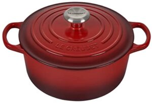 le creuset enameled cast iron signature round dutch oven, 4.5 qt., cerise