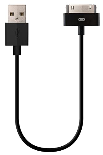 HomeSpot Short 30 pin iPhone 4 Cable Apple MFi Certified 8" 20cm Compatible with iPhone 4S 3G / 3GS, iPad 3 2 1 iPod - 1 Pack