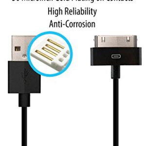 HomeSpot Short 30 pin iPhone 4 Cable Apple MFi Certified 8" 20cm Compatible with iPhone 4S 3G / 3GS, iPad 3 2 1 iPod - 1 Pack