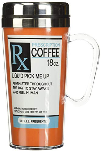 Spoontiques - Acrylic, Insulated Travel Mug - Prescription Coffee Cup - Coffee Lovers Gift - Funny Coffee Mug