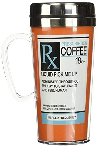 Spoontiques - Acrylic, Insulated Travel Mug - Prescription Coffee Cup - Coffee Lovers Gift - Funny Coffee Mug