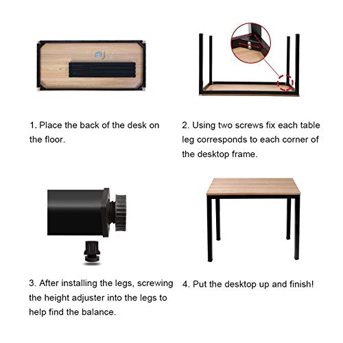 Need Small Computer Desk for Home&Office- 31.5'' Length Small Writing Desk Gaming Desk Students Laptop Use, Teak Color Desktop & Black Frame AC3BB(8060)