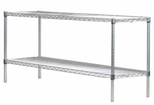 omega 18" deep x 48" wide x 36" high 2 tier chrome starter shelving unit