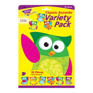 TREND enterprises, Inc. Owl-Stars! Classic Accents Variety Pack, 36 ct