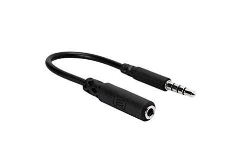 Hosa MHE-158 3.5 mm TRRS to Slim 3.5 mm TRRS Headphone Adaptor