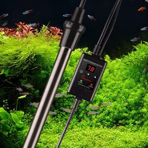 Aquatop 500W Titanium Heater with Controller - Fully Submersible For Fish Tanks Up To 150 Gallons, 68-92 Adjustable Temperature, Durable Water Heater, Aquarium Heater For Turtles & Large Fish, TH-C500