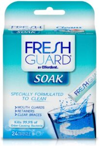 fresh guard soak for retainers mouthguards braces