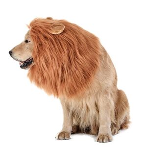 tomsenn dog lion mane - realistic & funny lion mane for dogs - complementary lion mane for dog costumes - lion wig for medium to large sized dogs lion mane wig for dogs