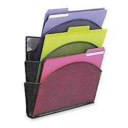 safco black magic magnetic triple file pocket