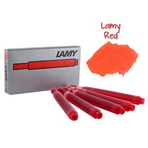 Lamy Fountain Pen Ink Cartridges, Red Ink, Pack of 20 (LT10RD)