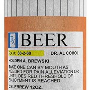 Funny Can Coolie Prescription Rx Pill Bottle Coolie 2 Pack Can Drink Cooler Coolie Multi