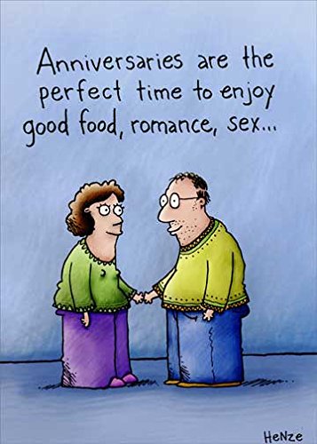 Good Food & Romance Oatmeal Studios Funny Anniversary Card