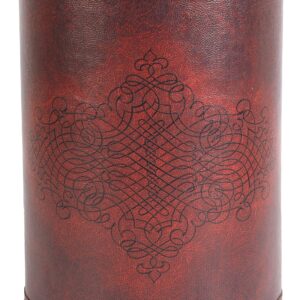 Vintiquewise(TM) Faux Leather Antique Design Waste Bin