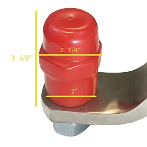 Larin Red Rubber Trailer Hitch Ball Cover, Fit 1-7/8 or 2 Inch Trailer Balls (BC-985)