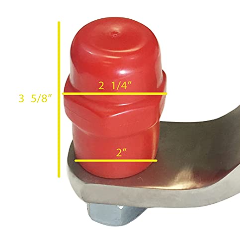 Larin Red Rubber Trailer Hitch Ball Cover, Fit 1-7/8 or 2 Inch Trailer Balls (BC-985)