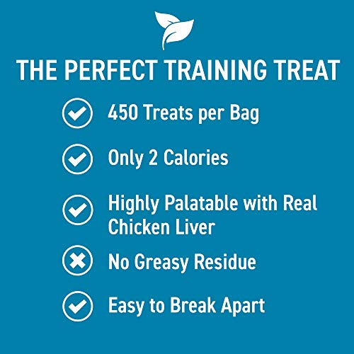 Cloud Star Tricky Trainers Crunchy Dog Training Treats 8 oz Pouch, Salmon Flavor, Low Calorie Behavior Aid with 450 treats