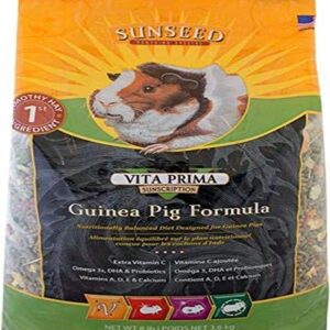 Sunseed 36038 Vita Prima Sunscription Guinea Pig Food - High Fiber Timothy Formula, 8 LBS