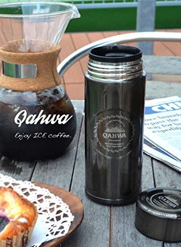 CB Japan QAHWA Water Bottle, Silver, 14.2 fl oz (420 ml), Direct Drinking, Stainless Steel Bottle, Vacuum, Insulated, Kahua, Coffee Bottle