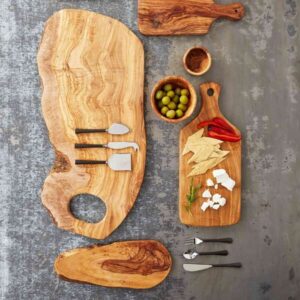 Sur La Table Italian Olivewood Slice Serving Board, Tan