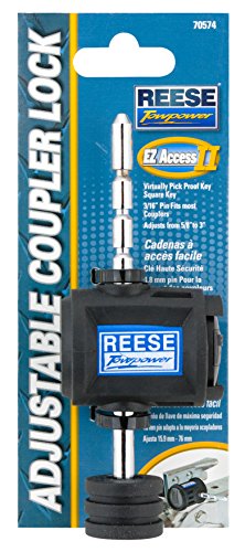 Reese Towpower 7057430 EZ Access II Chrome Adjustable Coupler Lock