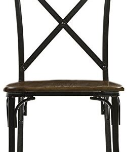 Baxton Studio Broxburn Light Brown Wood & Metal Dining Chair