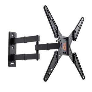 echogear swivel full motion tv wall mount bracket for 26-58 inch tvs – extend and tilt your tv - easy single stud install