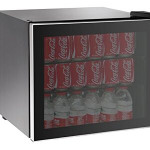 RCA Can Cooler, Mini Beverage Fridge, Fits 70 Cans, Ideal for any Dorm, Room, Bar Area or Den, Black