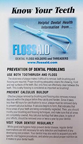 Flossaid Dental Floss Holder - 3 Pack (Assorted Colors)