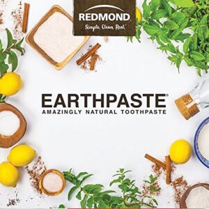 REDMOND Earthpaste - Natural Non-Fluoride Toothpaste, 4 Ounce Tube (3 Pack, Peppermint)