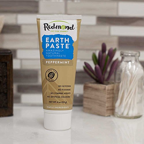 REDMOND Earthpaste - Natural Non-Fluoride Toothpaste, 4 Ounce Tube (3 Pack, Peppermint)