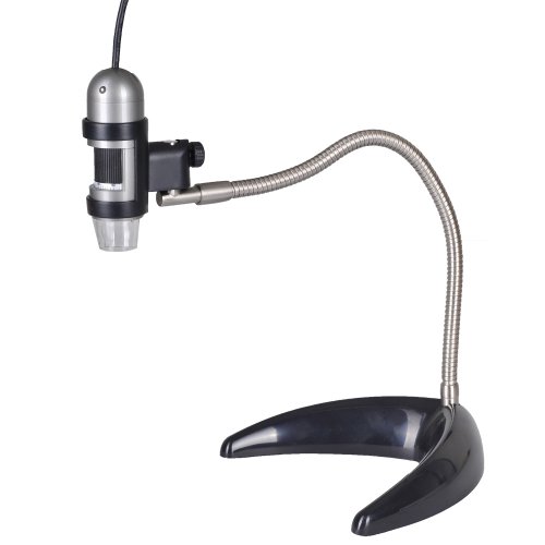 Dino-Lite AM4111T-MS22B 1.3MP 10x-50x, 220x Handheld Digital Microscope + Gooseneck Stand