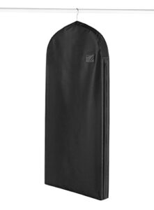 whitmor deluxe zippered dress bag, black