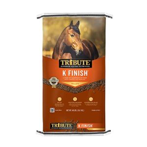 tribute kalmbach feeds k finish for horse, 40 lb