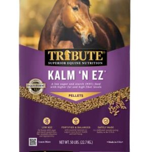 TRIBUTE Kalmbach Feeds Kalm 'N Ez Pellets for Horse, 50 lb