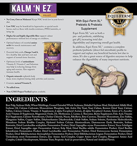 TRIBUTE Kalmbach Feeds Kalm 'N Ez Pellets for Horse, 50 lb