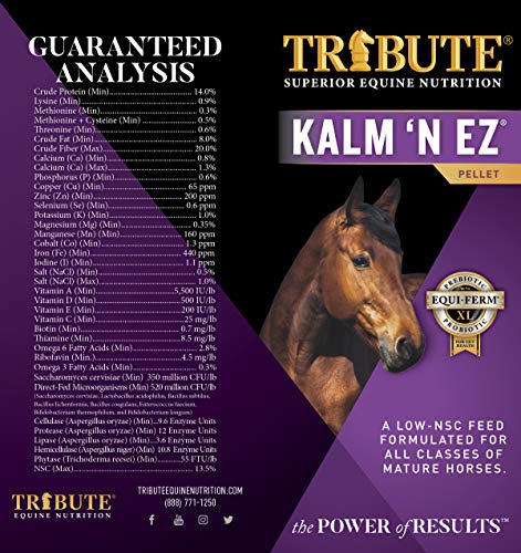 TRIBUTE Kalmbach Feeds Kalm 'N Ez Pellets for Horse, 50 lb