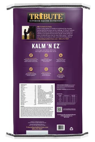 TRIBUTE Kalmbach Feeds Kalm 'N Ez Pellets for Horse, 50 lb