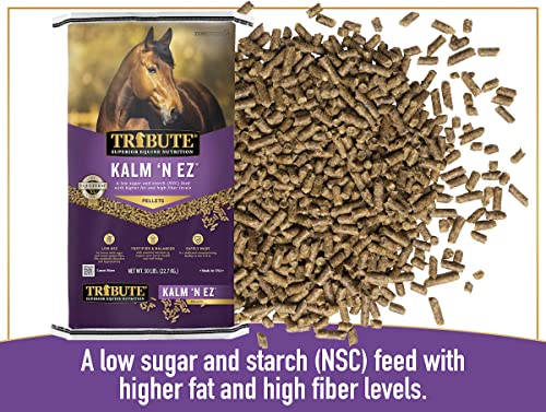 TRIBUTE Kalmbach Feeds Kalm 'N Ez Pellets for Horse, 50 lb