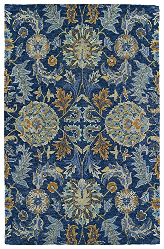 Kaleen Rugs Helena Hand-Tufted Area Rug, Blue/Multi, 2' x 3'