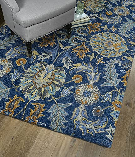 Kaleen Rugs Helena Hand-Tufted Area Rug, Blue/Multi, 2' x 3'