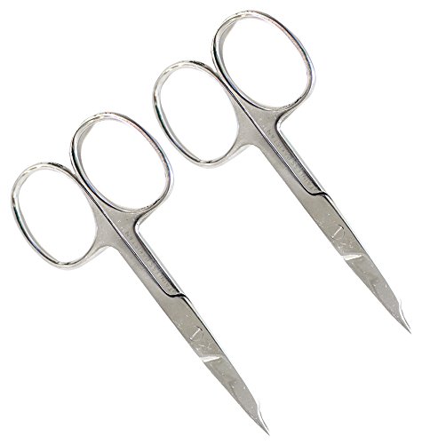 ToolUSA 4.5" Nail Scissors With 1-1/4" Curved Arrow Blades: SC-44352-Z02 : (Pack of 2 Pcs)