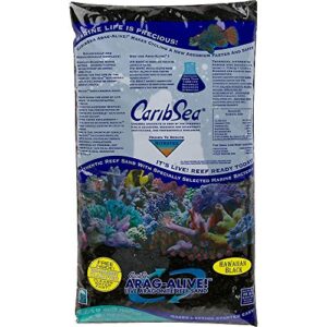 carib sea arag-alive substrate, hawaiian black, 20 lb.