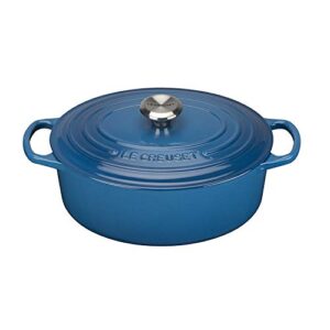 le creuset enameled dutch oven cast iron signature oval casserole, 31cm, 6.75 qt, marseille