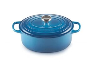 le creuset enameled dutch oven cast iron signature oval casserole, 29cm, 5 qt, marseille