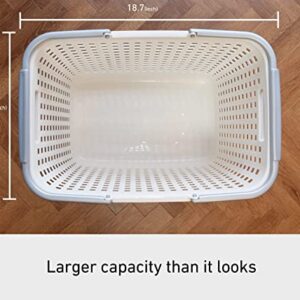 Like-it Laundry Basket, Storage, Square, Made in JAPAN, 40L, SCB-5, Mint blue