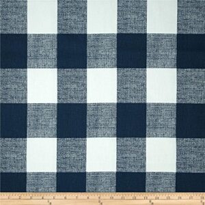 premier prints anderson check slub premier navy, fabric by the yard