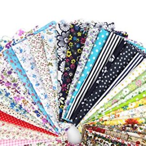 RayLineDo 60 Pcs Fabric Cotton 100% Printed Boundle Patchwork Squares of 2025cm